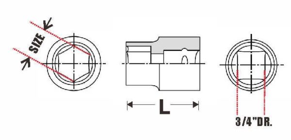 Spero-Std Socket Std 1″Dr.m/m(6pt) | E-weal