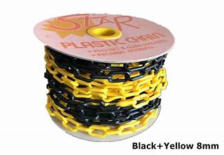 Plastic Chain Yellow/Black(6mmx50Mtr) | E-weal